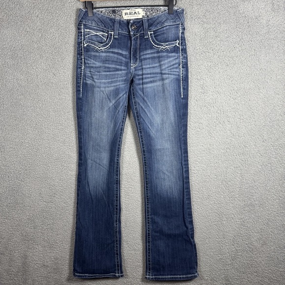 Ariat | Jeans | Ariat Real Denim Jeans Boot Cut 27r Womens Whiskering ...